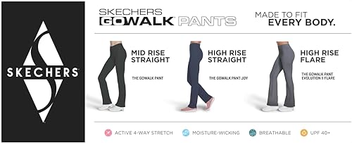 Skechers Women's Go Walk High Waisted Pant Joy, Navy, Large