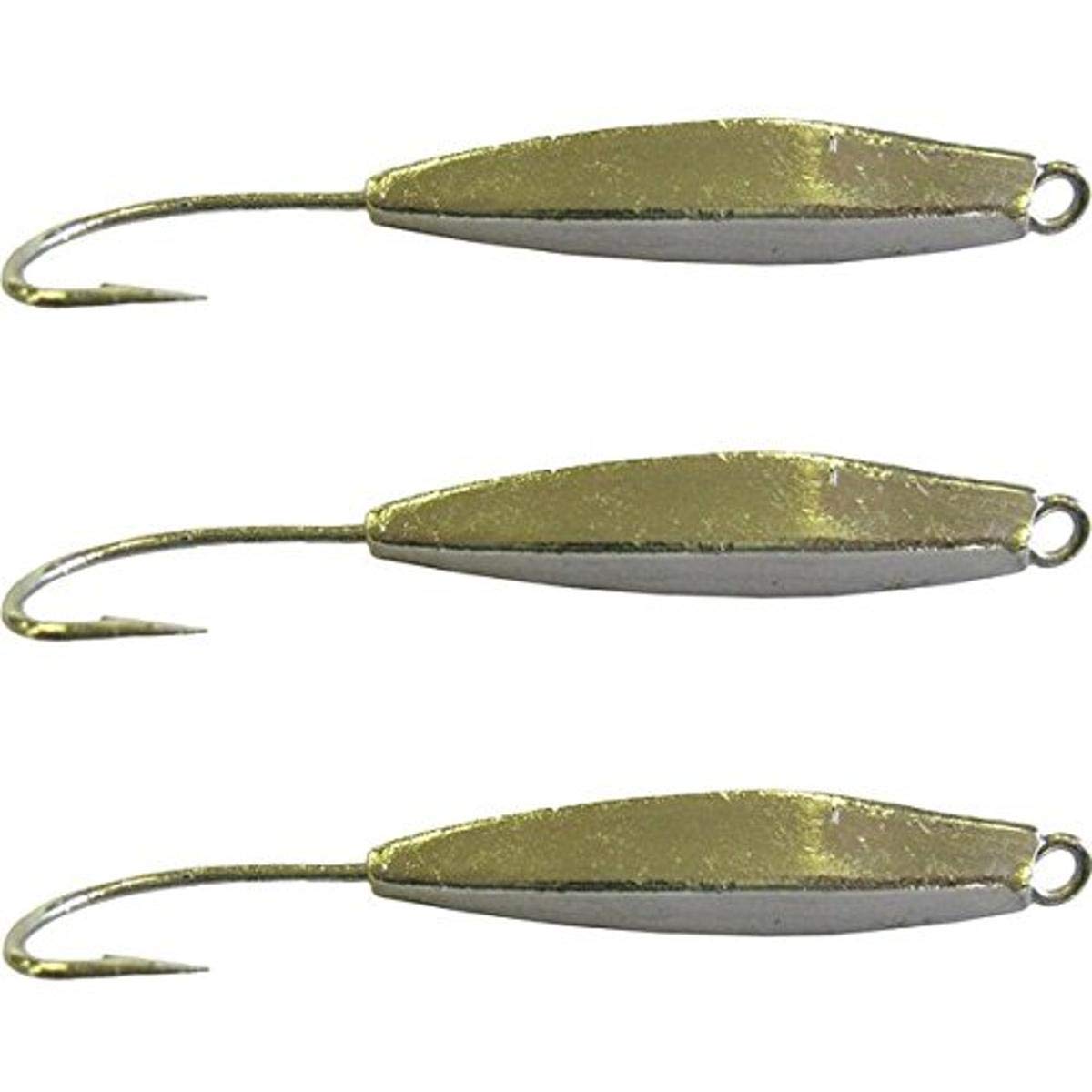 Schrader USA Bridgeport W3X 1/2-Ounce Small Diamond Jig, Gold, Pack of 3
