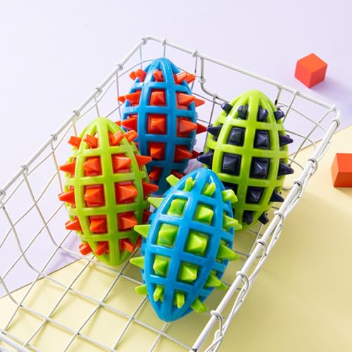 SnOwky Pet Two-Tone Rugby Sounding Dog teether Ball