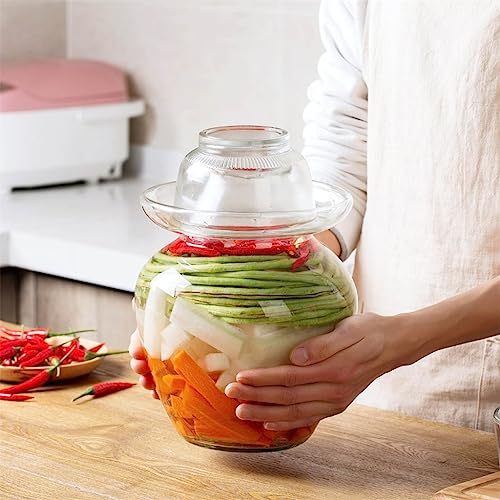 YFZMD 2.5KG Glass Container Kimchi Jar Kitchen Thickened Pickled Cans Household Pickles Cylinder