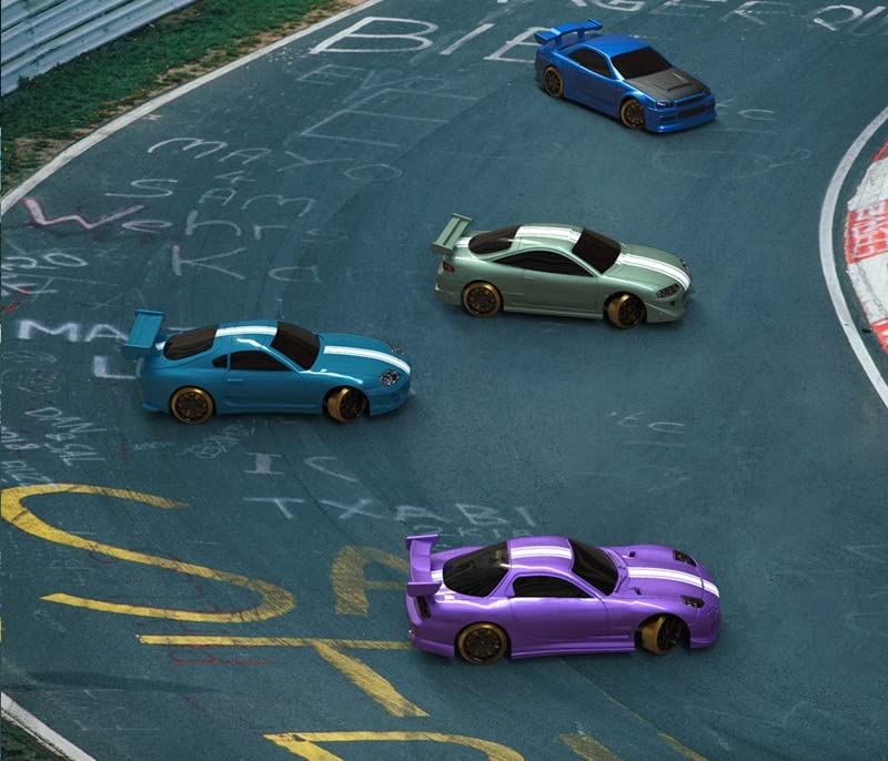 1:76 Turbo Racing C61/C62/C63 Remote Control Drift Car 2 Wheel Drive 2WD Scale 1:76 Proportional RTR Kit Toys (C61)