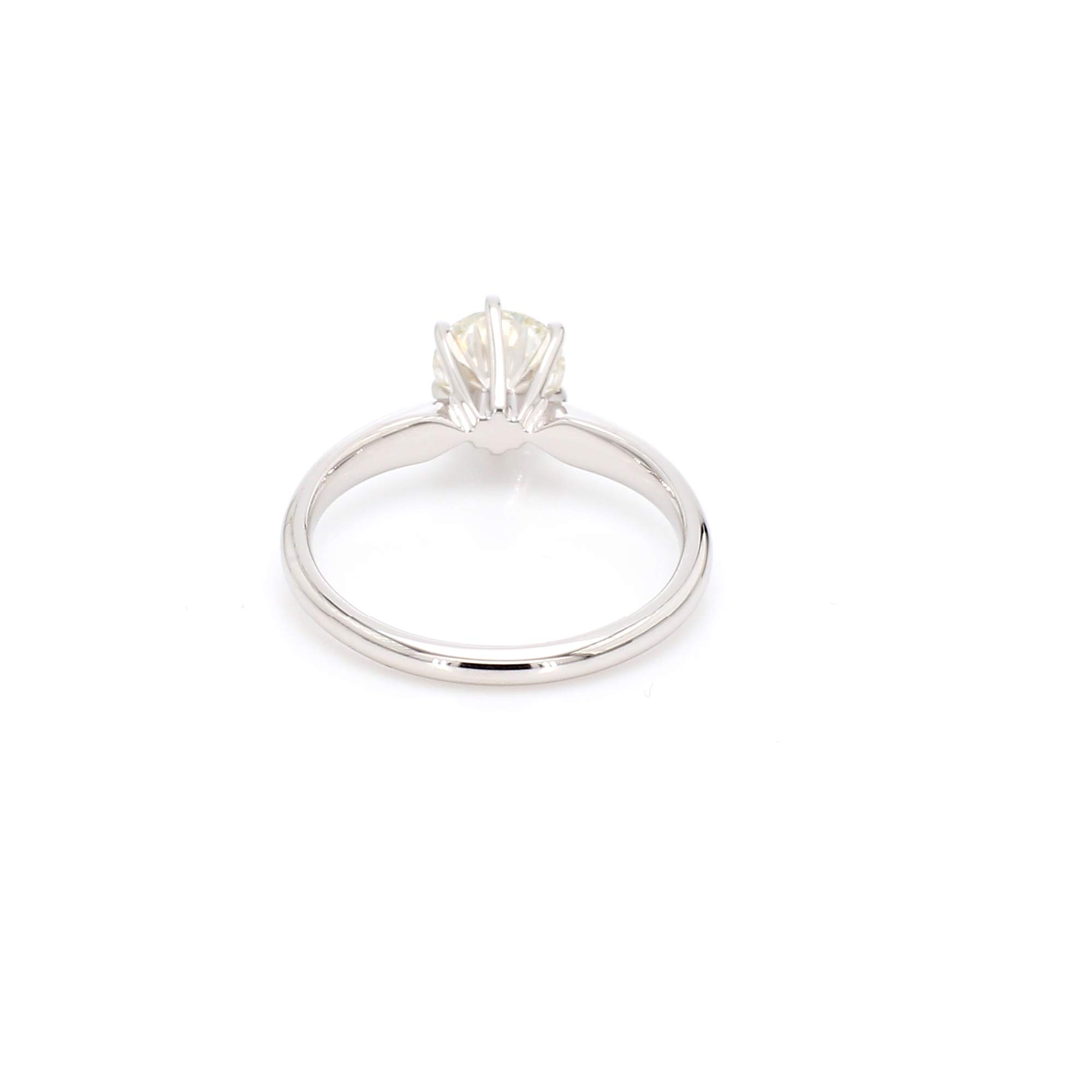 14k White Gold Lab-Grown Diamond Solitaire Wedding Engagement Ring (3/4 cttw, I-J Color, VS2-SI1 Clarity) Size 7.5