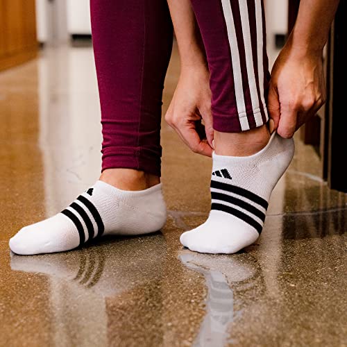 adidas Women's Superlite No Show Socks (6-Pair), Light Purple/Wonder Mauve Pink/Pulse Amber Orange, Medium