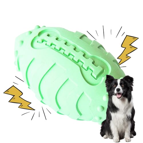 Pet Teething Toy, Odorless Rubber Squeaky Dog Toy Ball, Durable Soft Dog Chew Ball with Whistle, Small Medium Puppy Chew Ball for Playing Training Interacting Teeth Cleaning