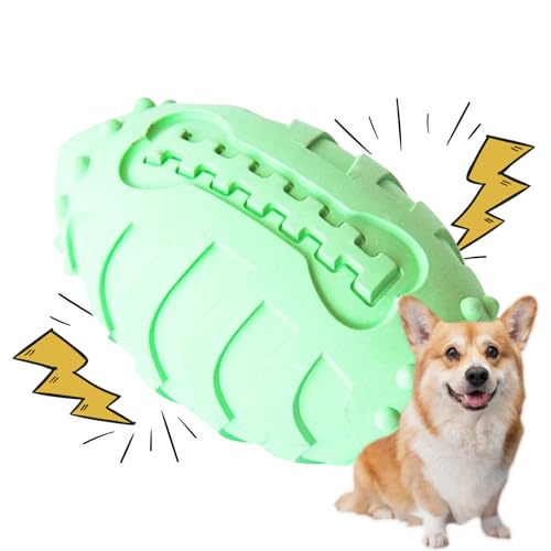 Pet Teething Toy, Odorless Rubber Squeaky Dog Toy Ball, Durable Soft Dog Chew Ball with Whistle, Small Medium Puppy Chew Ball for Playing Training Interacting Teeth Cleaning