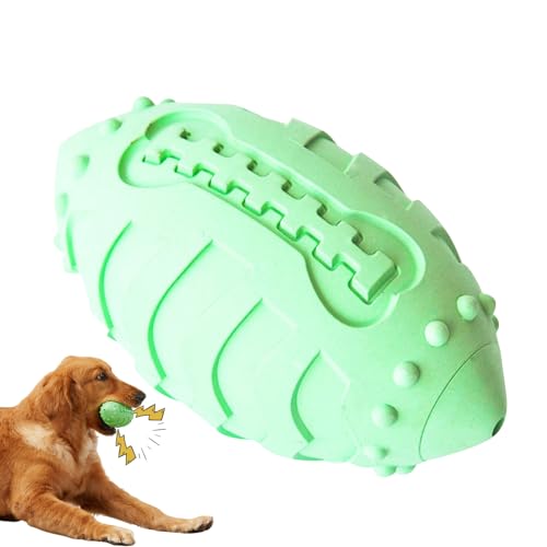 Pet Teething Toy, Odorless Rubber Squeaky Dog Toy Ball, Durable Soft Dog Chew Ball with Whistle, Small Medium Puppy Chew Ball for Playing Training Interacting Teeth Cleaning