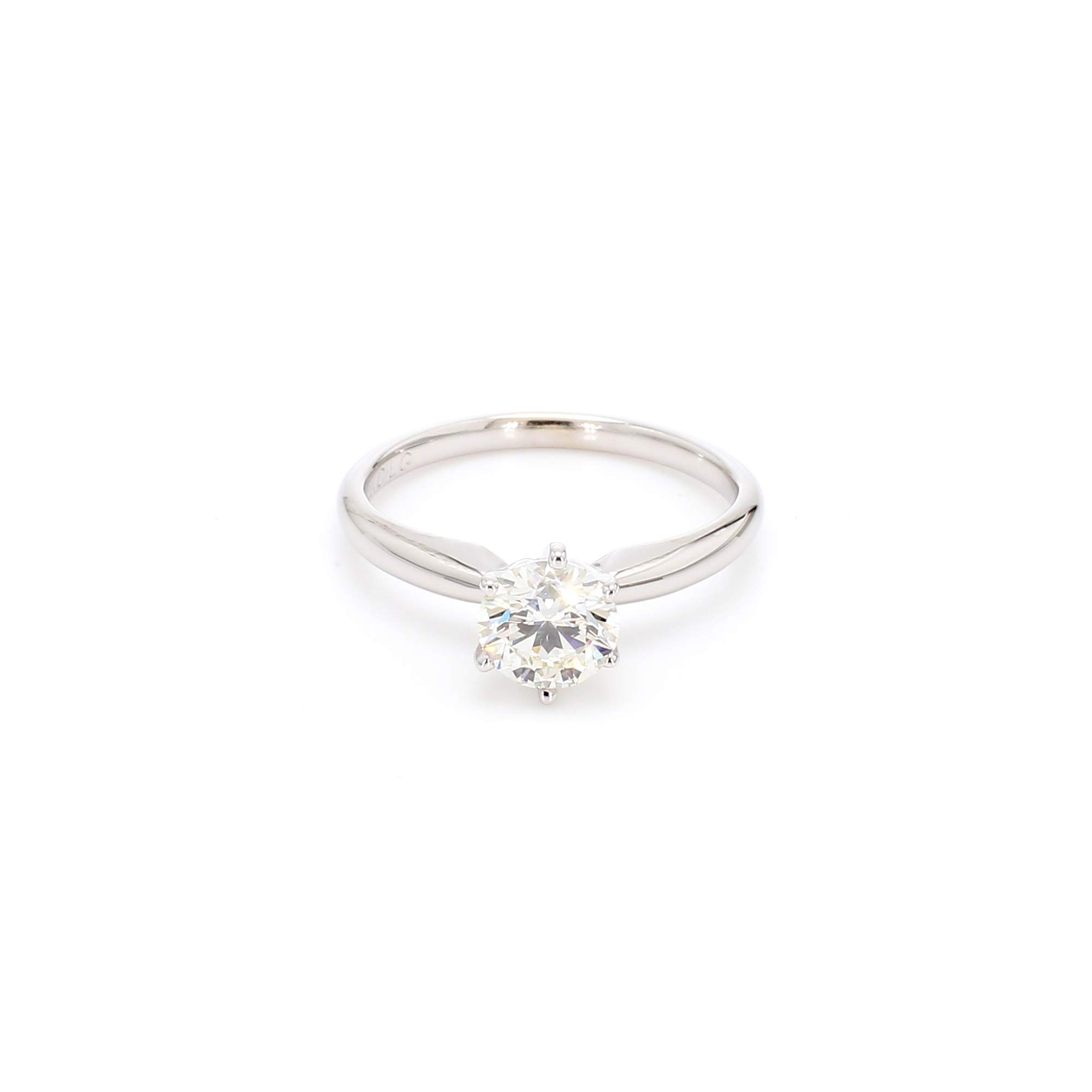 14k White Gold Lab-Grown Diamond Solitaire Wedding Engagement Ring (3/4 cttw, I-J Color, VS2-SI1 Clarity) Size 7.5
