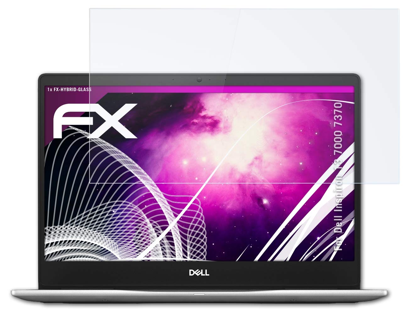 atFoliX Plastic Glass Protective Film compatible with Dell Inspiron 13 7000 7370 Glass Protector, 9H Hybrid-Glass FX Screen Protector