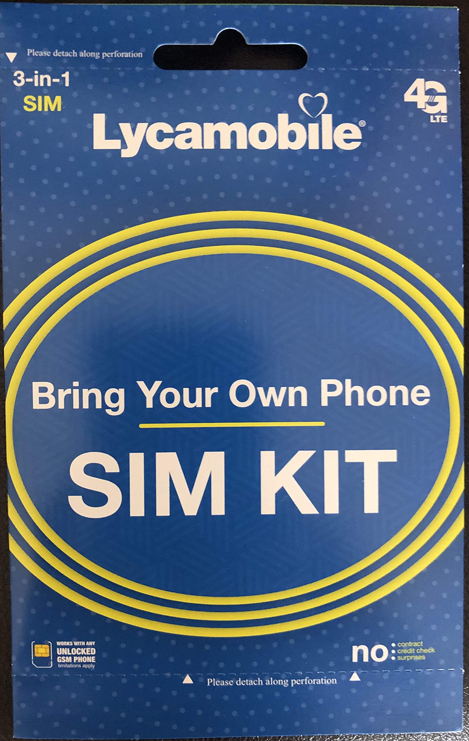 Lycamobile USA Complete SIM Kit - White