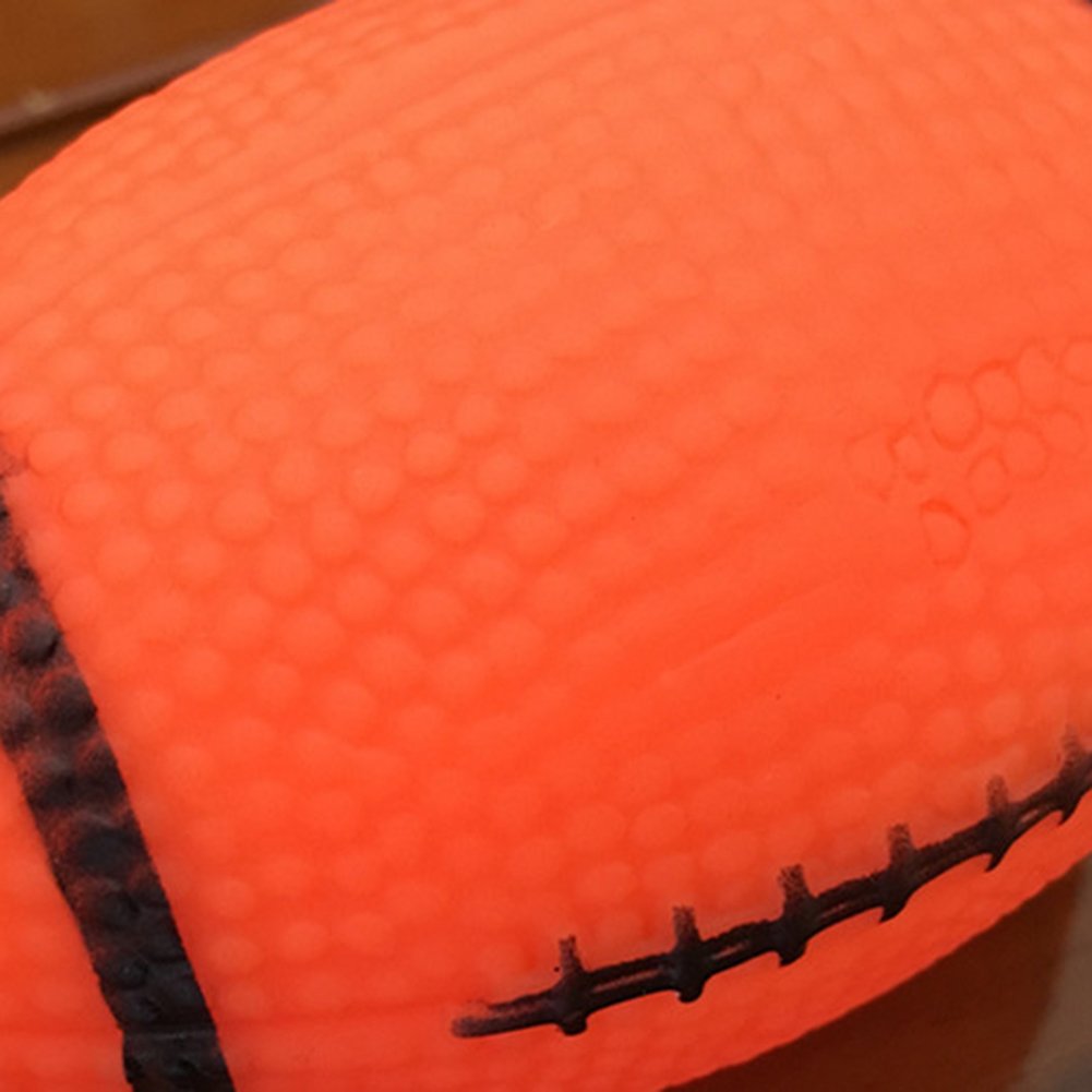 Gilroy Dog Squeaky Toys Ball Throw Rugby Football for Pet Training Sound Toy, Random Color