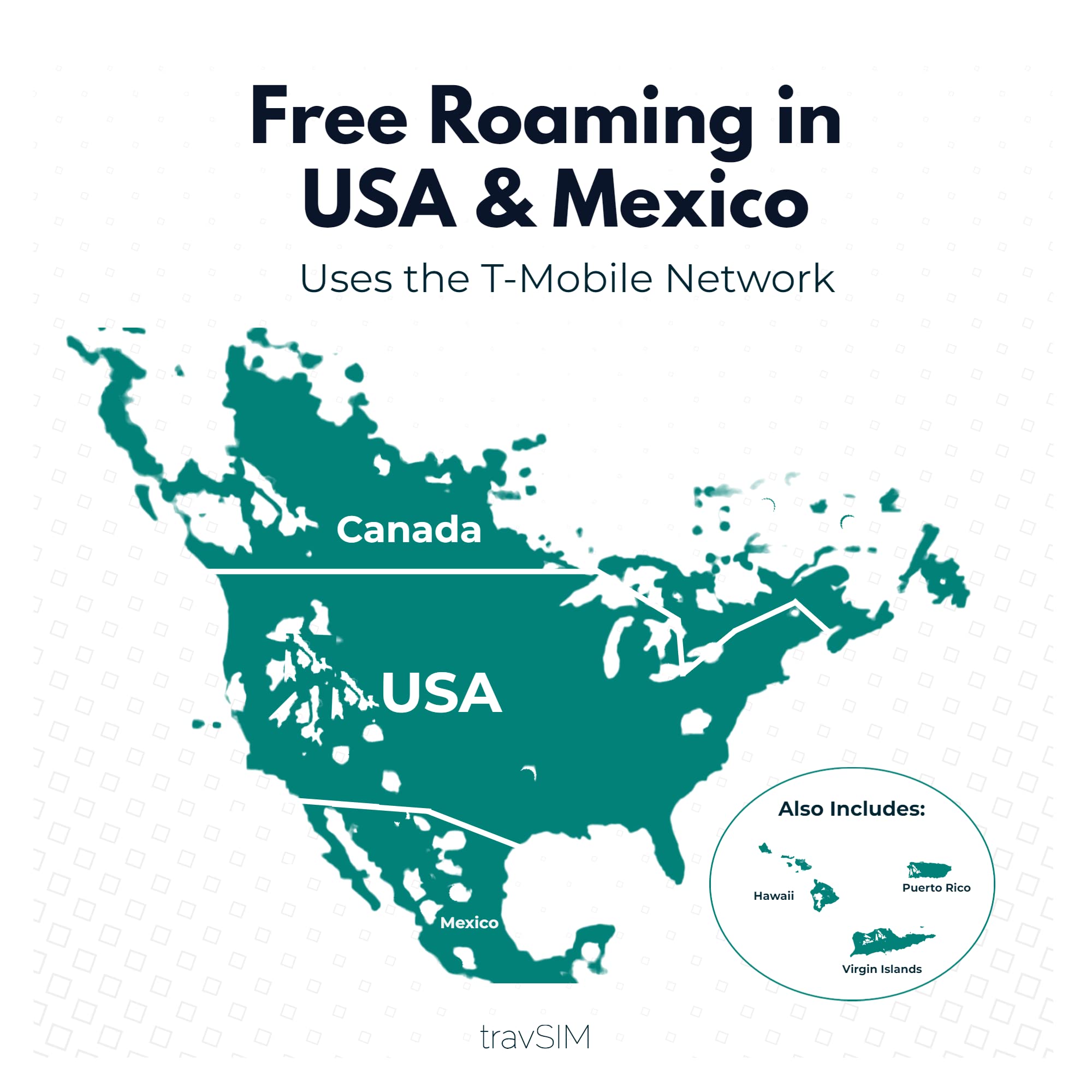 travSIM Canada SIM Card | Uses the T-Mobile Network | 5GB mobile data | Free roaming USA & Mexico | SIM Card for Canada Travel has unlimited national calls & texts | SIM Card for Canada Travel 10 days