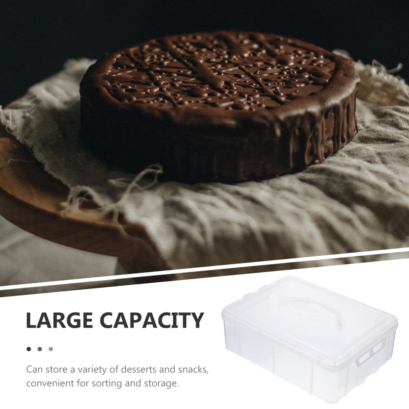Didiseaon Box Cake Carrier with Lid and Handle Cupcake Storage Container Cake Storage Holder Cake Stand Plastic Handheld Cupcake Holder Cake Container Cake Stand with Lid Dessert Container