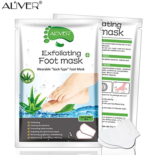 Foot Peel Mask 3 Pack, Exfoliator Peel Off Calluses Dead Skin Callus Remover,Baby Soft Smooth Touch Feet-Men Women (Aloe Vera)