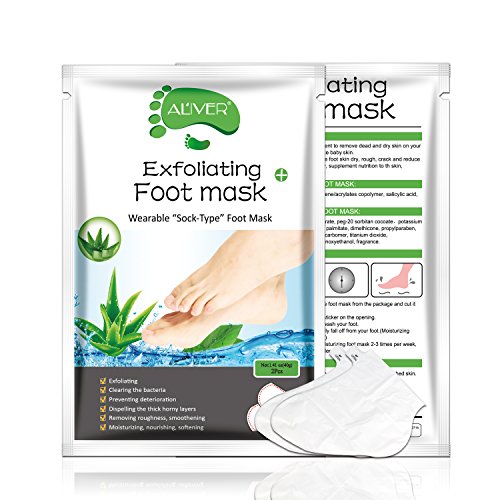 Foot Peel Mask 3 Pack, Exfoliator Peel Off Calluses Dead Skin Callus Remover,Baby Soft Smooth Touch Feet-Men Women (Aloe Vera)