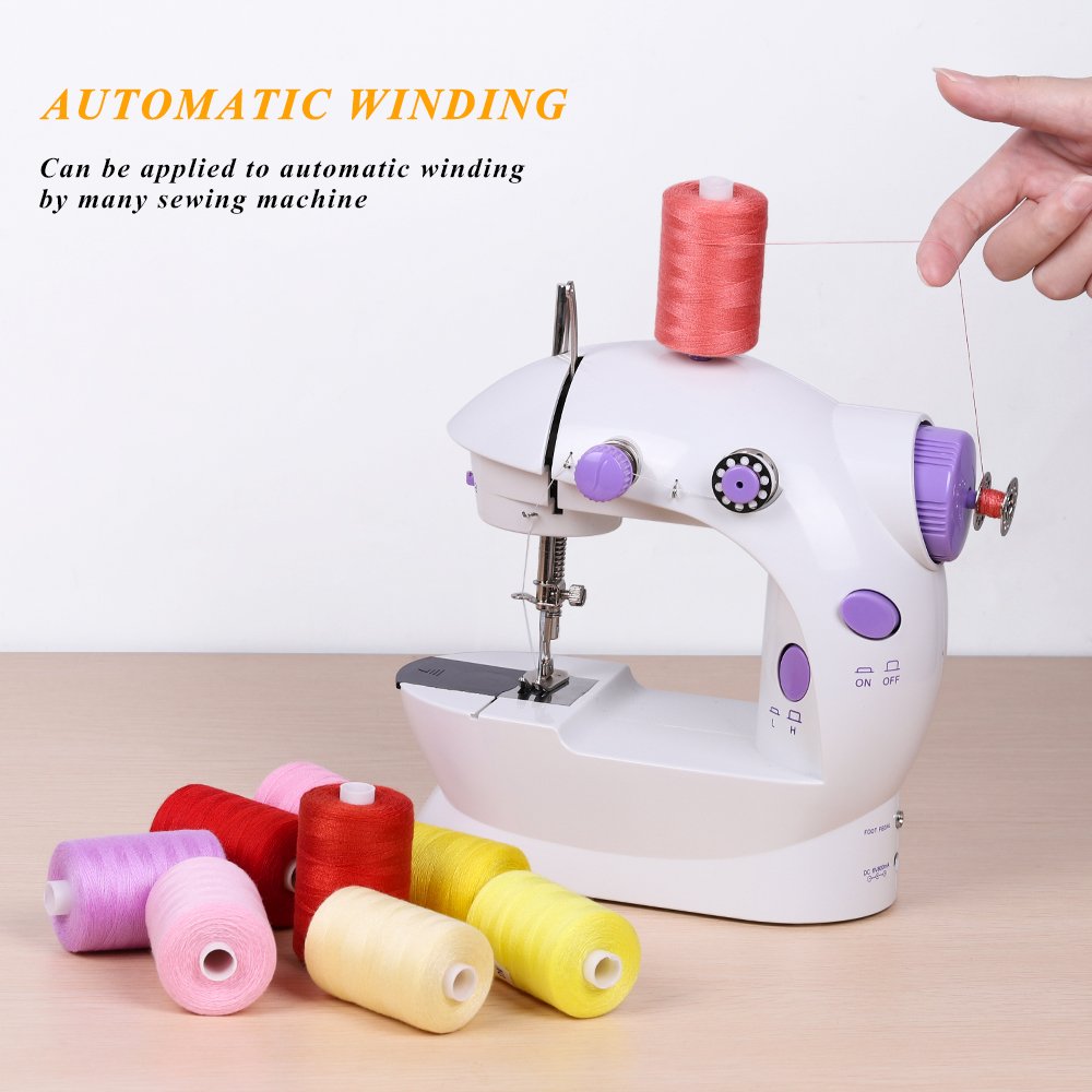 HAITRAL Sewing Thread Sets - 24-Color Spools Thread Mixed Cotton, 1000 Yards Sewing Kits Thread for Sewing Machine, DIY Sewing