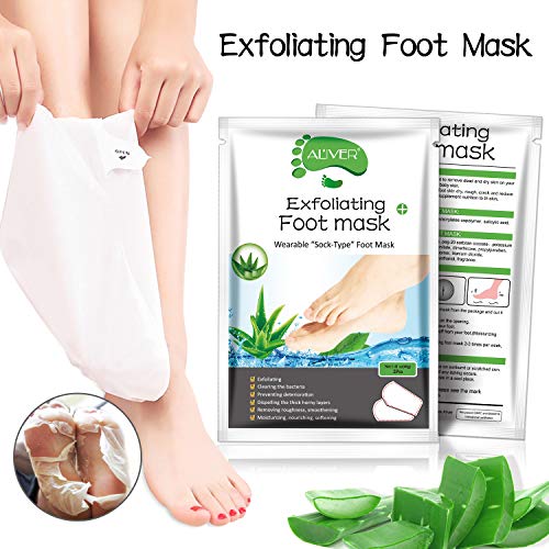 Foot Peel Mask 3 Pack, Exfoliator Peel Off Calluses Dead Skin Callus Remover,Baby Soft Smooth Touch Feet-Men Women (Aloe Vera)