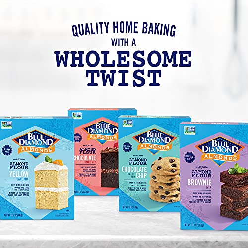 Blue Diamond Almonds Gluten-Free Almond Flour Baking Mix, Chocolate Brownie, Multicolor, 13.1 Oz