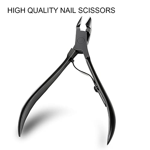 ZIZZON Manicure Set 18 in 1 Professional Pedicure Set Nail scissors Grooming Kit with Leather Travel Case (Black/Yellow)