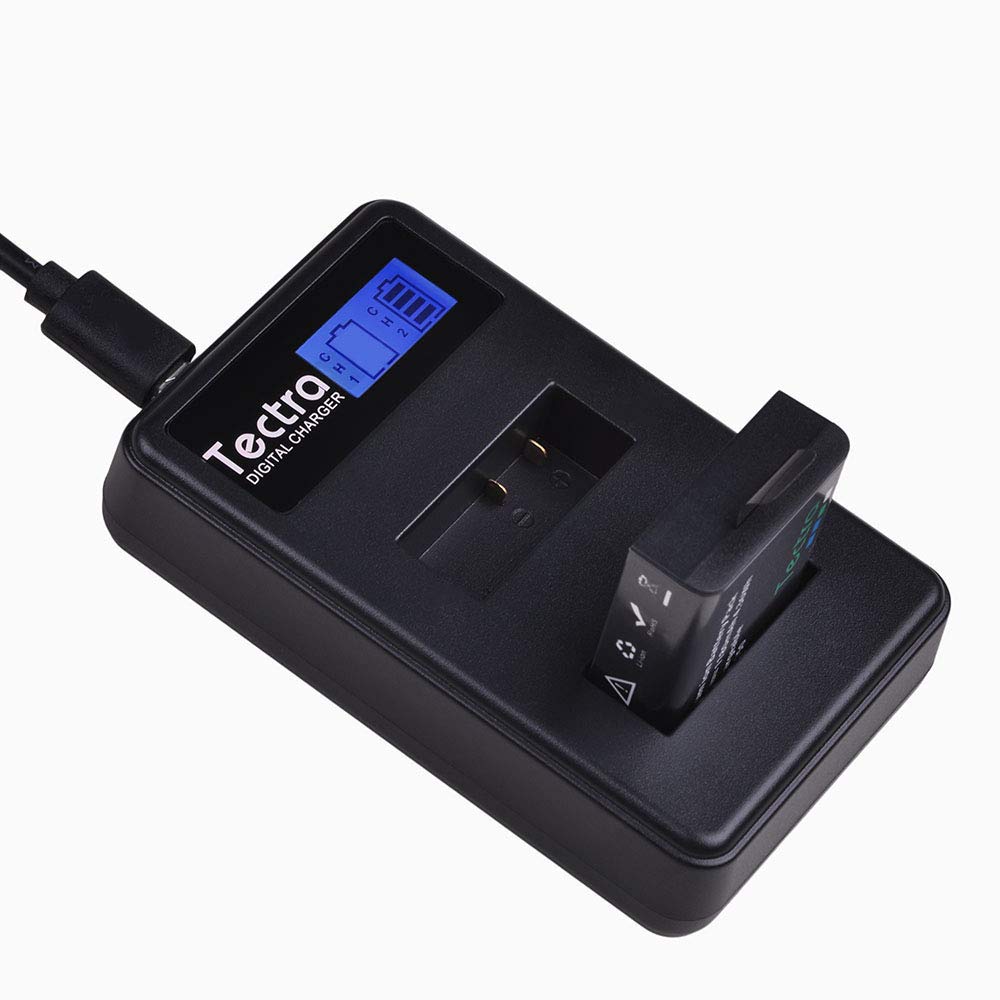 Tectra 3-Pack PG1050 Battery and LCD Dual Charger for 4k Action Camera AKASO EK7000, Brave 4, Dragon Touch 4K, APEMAN, EKEN, Campark, SOOCOO, DBPOWER, Crosstour