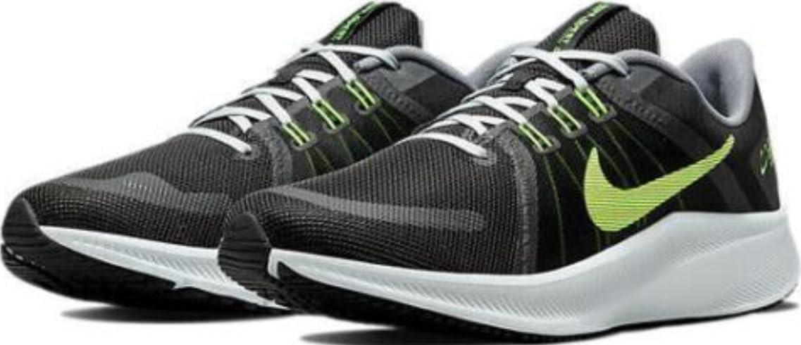 Nike Men's Quest 4 Platform Running Shoes, Black/Volt-Dk Smoke Grey, 11 M US