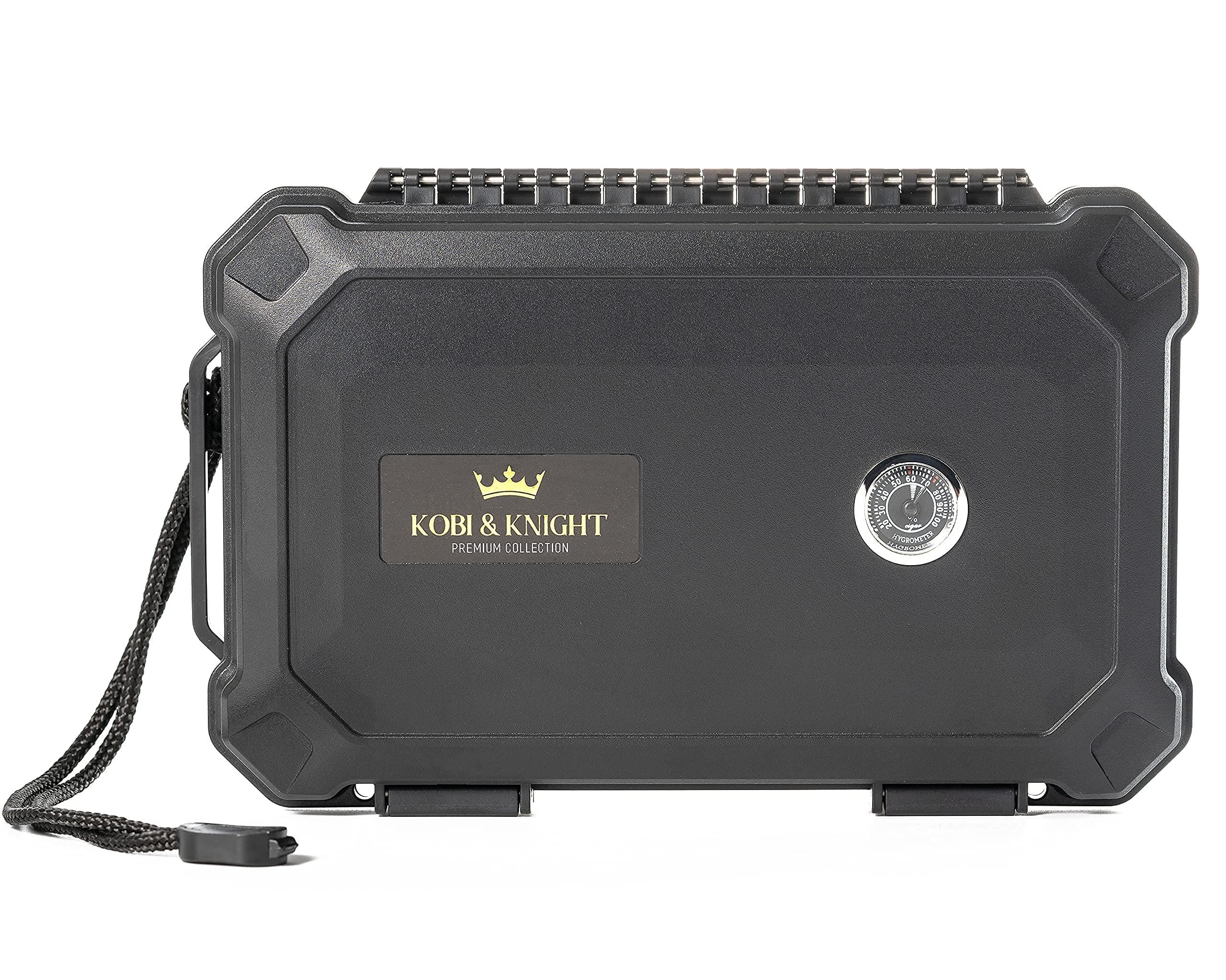 Kobi & Knight Travel Cigar Case Humidor - Case for 6 x 8-Inch Cigars -Waterproof Dustproof Portable Cigar - Shockproof Humidor Kit - Cigar Aficionados Accessories - Cigars Gift Set for Men