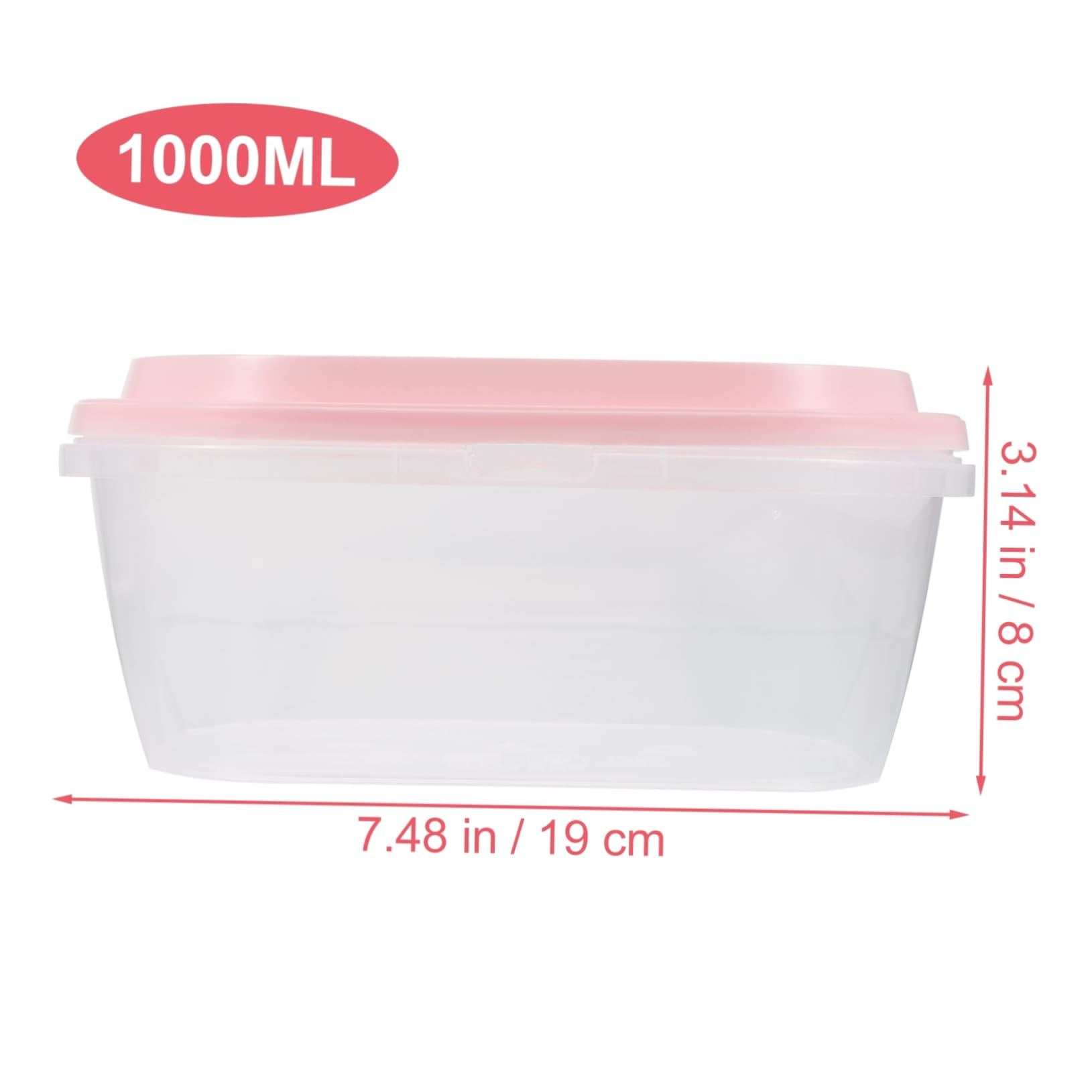 Abaodam 2 Sets 2pcs Ice Cream Box Containers Ice Cream Cups Food Canisters Homemade Ice Cream Container Homemade Ice Cream Tub Freezer Tub with Lid Storage Tubs Plastic Soy Milk Tableware