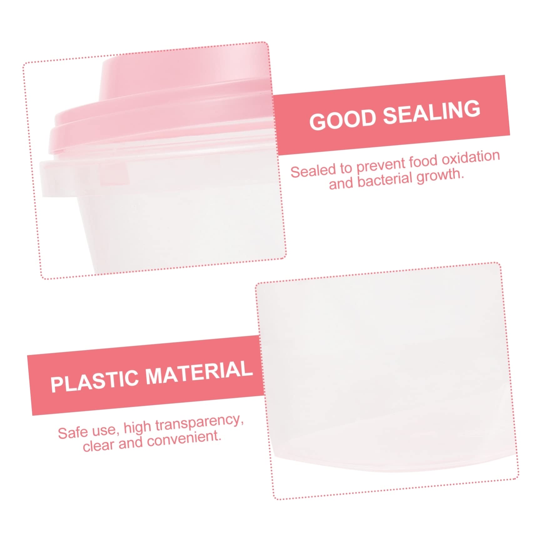 Abaodam 2 Sets 2pcs Ice Cream Box Containers Ice Cream Cups Food Canisters Homemade Ice Cream Container Homemade Ice Cream Tub Freezer Tub with Lid Storage Tubs Plastic Soy Milk Tableware
