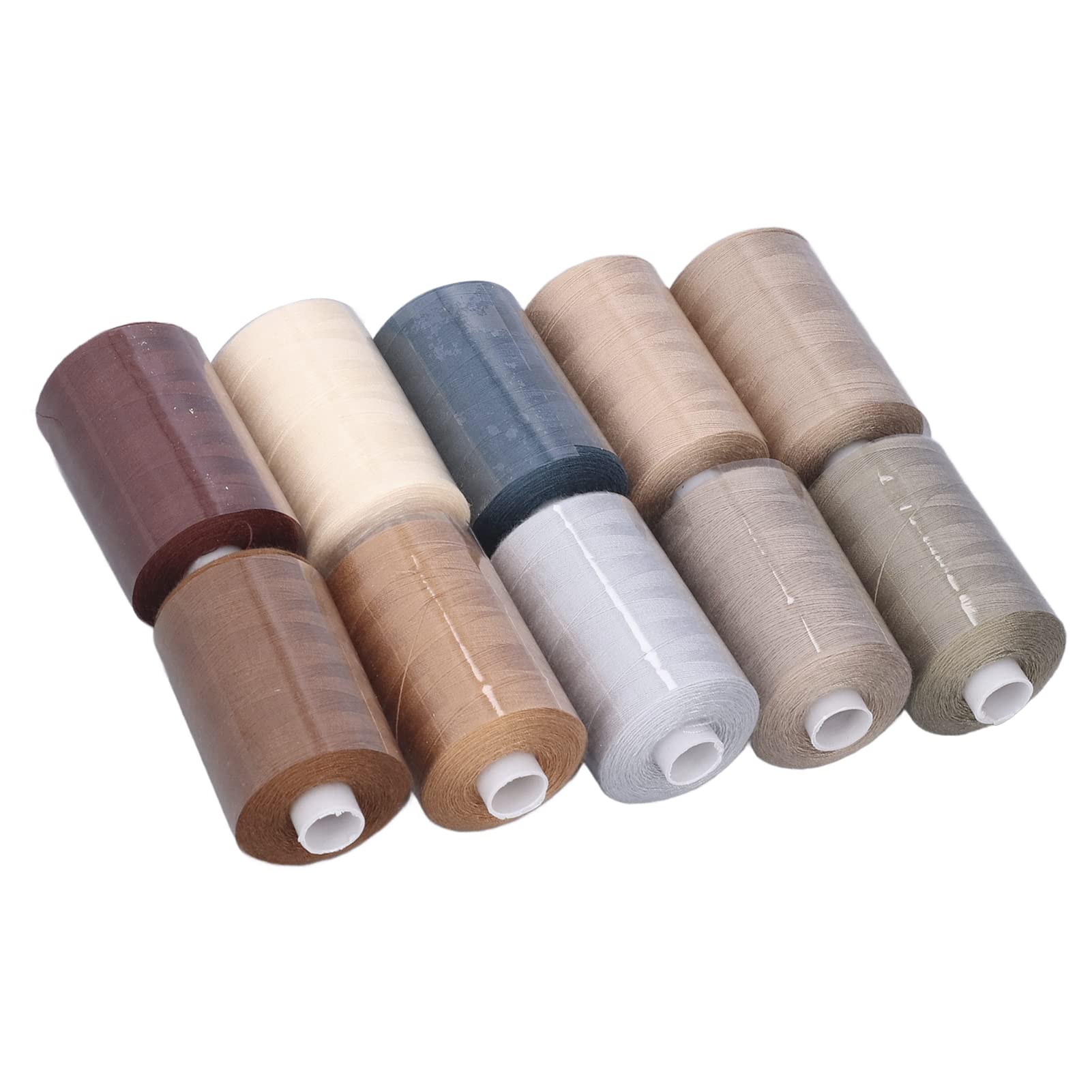 PESUMA Colorful Sewing Machine Thread Set - 10 Gray Series Polyester Embroidery Tools with Excellent Tensile Strength - Sewing Thread for All Your Sewing Projects