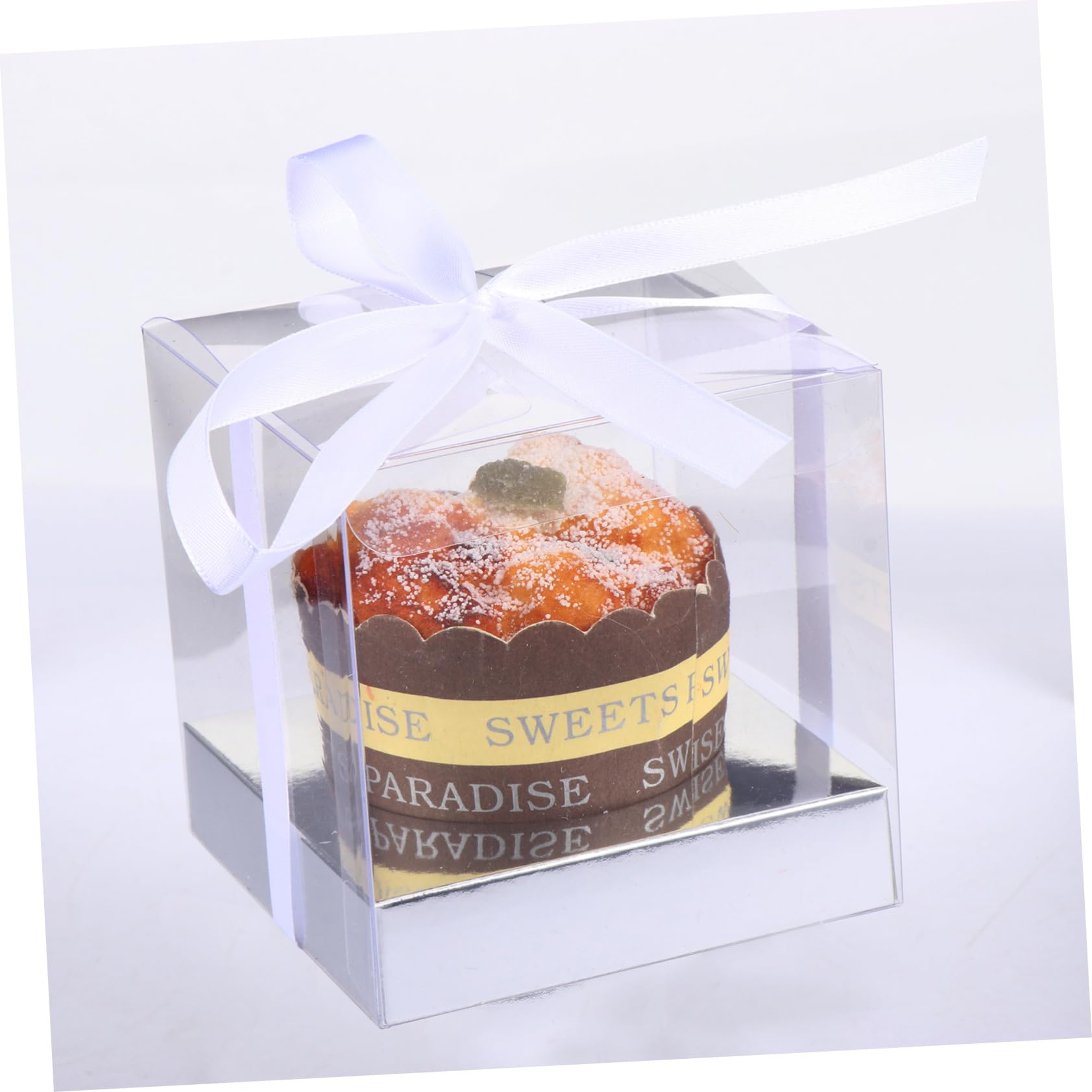 BESTOYARD 24 pcs cake box cupcakes containers clear container with lid candy takeout containers cake carrier holder cake containers with lids mini cupcake baby pvc carrying case Pretty