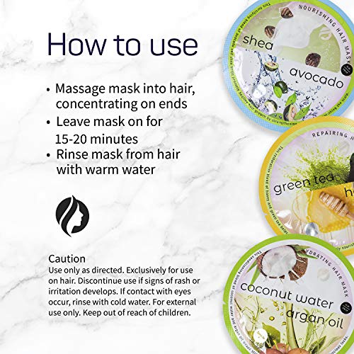 SpaLife Assorted All Natural Hair Mask 9 pack
