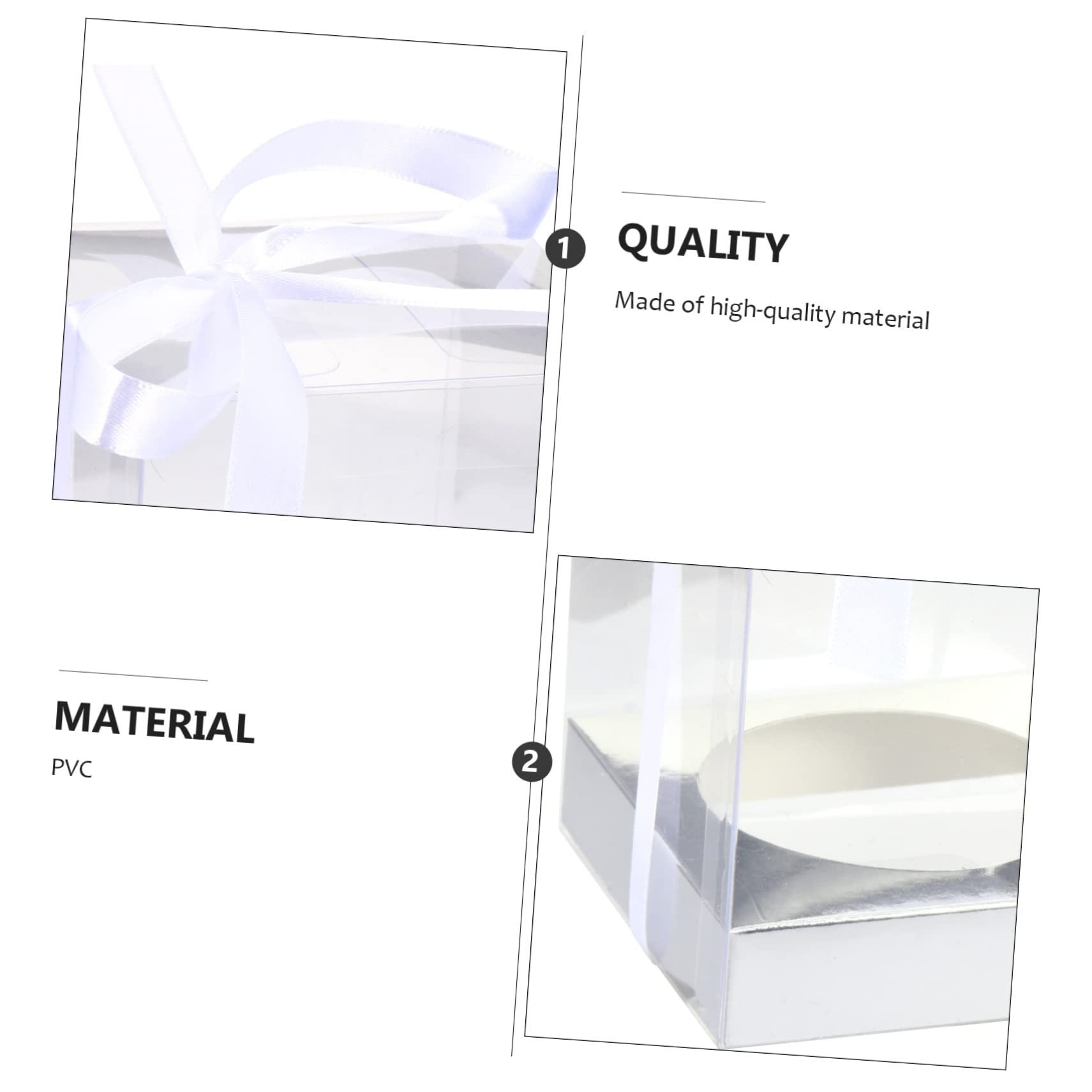 BESTOYARD 24 pcs cake box cupcakes containers clear container with lid candy takeout containers cake carrier holder cake containers with lids mini cupcake baby pvc carrying case Pretty