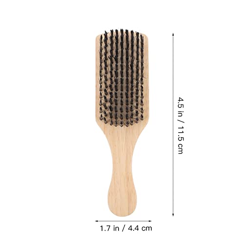 DOITOOL Men Set 1 Set Men Beard Brush Bristles Mustache Brush Grooming Comb Facial Hair Grooming Tools with Wood Handle for Growth Styling Shine Softness Size S Stocking Stuffer Gifts