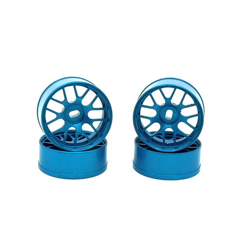 Metal Upgrade Modified 22.5mm Wheels for WLtoys 1/28 284121 K969 K979 K989 K999 P929 P939 Mini-Q Mini-Z RC01 KYOSHO RC Car Parts (Color : Sky Blue)