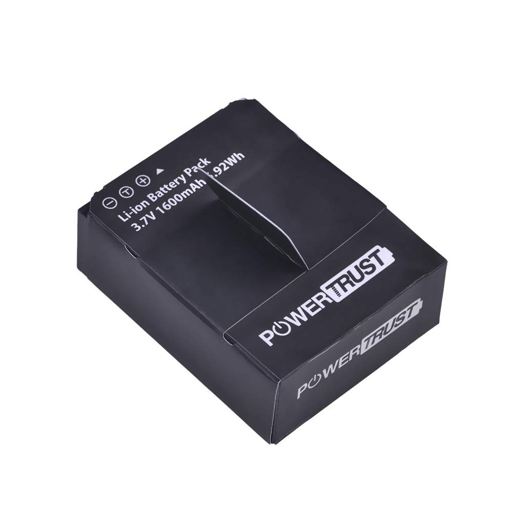 PowerTrust 3Pcs 3.7V 1600mAh AHDBT-301 Battery for GoPro Hero3 AHDBT301 AHDBT-302 AHDBT-201 Li-ion Camera Battery and LCD USB Dual Charger