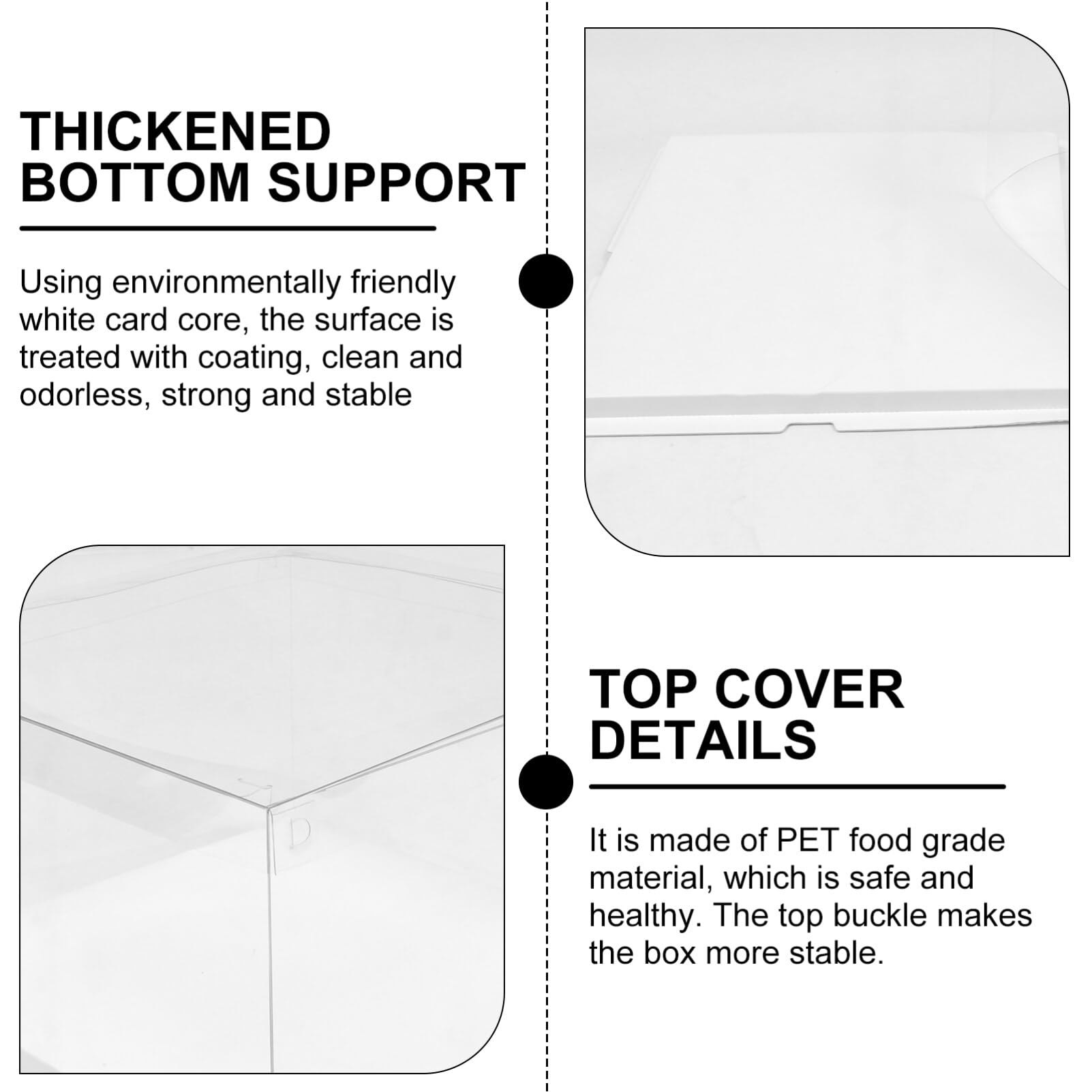 Cabilock 1pc Containers with Lids Cake Holder with Lid Candy Containers Disposable Cake Wedding Cake Stand Portable Pastry Container Cupcake Container Baby Tool Belt Fully Transparent