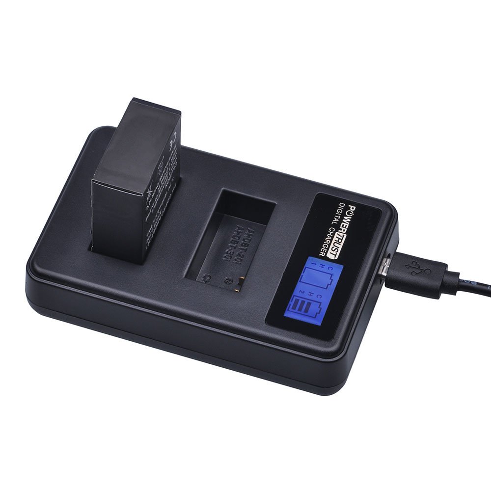 PowerTrust 3Pcs 3.7V 1600mAh AHDBT-301 Battery for GoPro Hero3 AHDBT301 AHDBT-302 AHDBT-201 Li-ion Camera Battery and LCD USB Dual Charger