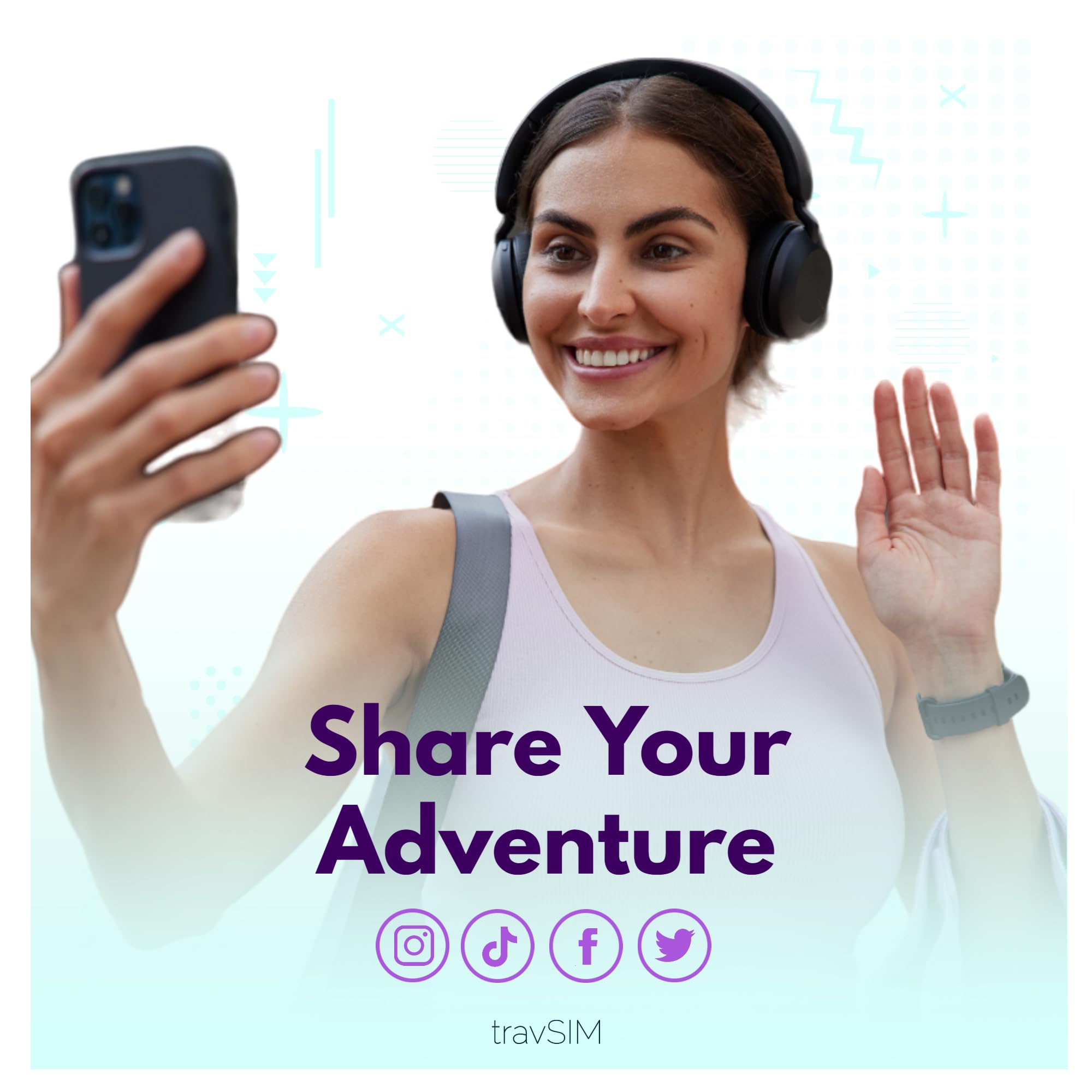 travSIM North America SIM Card| T-Mobile Network | 50GB Data for The USA, 5GB for Canada & Mexico | Unlimited National Calls & Texts | Valid for 7 Days