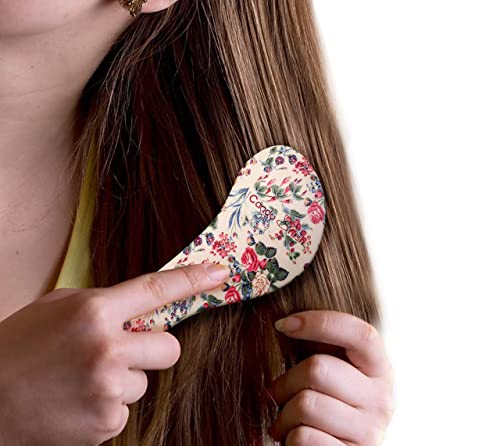 ππππππππππ Detangler Hair Brush Wet Brush Mini Detangling Hairbrush for Curly Thick Natural Straight Fine Wet Dry Hair for Kids Toddlers Girls Pain Free Small (Cute Flower)
