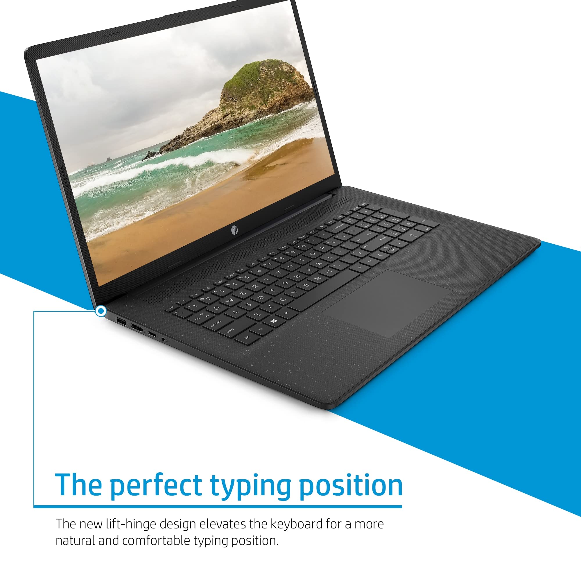 HP 2023 17.3 HD+ IPS Laptop Computer, 12th Gen Intel 10-Cores i5-1235U (Beat i7-1165G7), 32GB RAM, 1TB NVMe SSD, Iris Xe Graphics, WiFi, USB-A&C, Fast Charge, Microsoft 365 1 Year, Windows 11