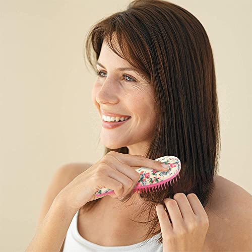 ππππππππππ Detangler Hair Brush Wet Brush Mini Detangling Hairbrush for Curly Thick Natural Straight Fine Wet Dry Hair for Kids Toddlers Girls Pain Free Small (Cute Flower)