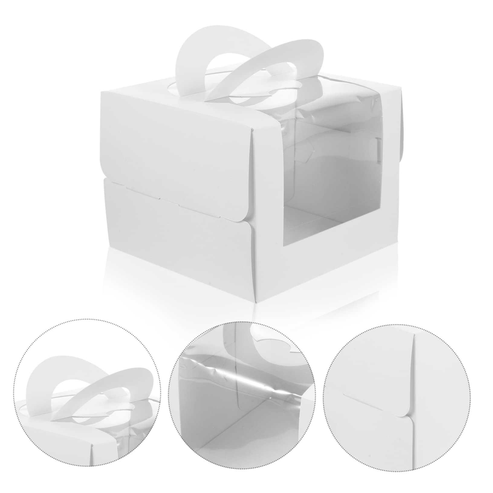 NOLITOY Handheld Cake Carrier Box 10pcs Cake Packing Boxes for Wedding Birthday