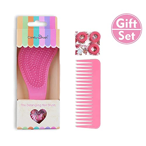 ππππππππππ Detangler Hair Brush Wet Brush Mini Detangling Hairbrush for Curly Thick Natural Straight Fine Wet Dry Hair for Kids Toddlers Girls Pain Free Small (Cute Flower)