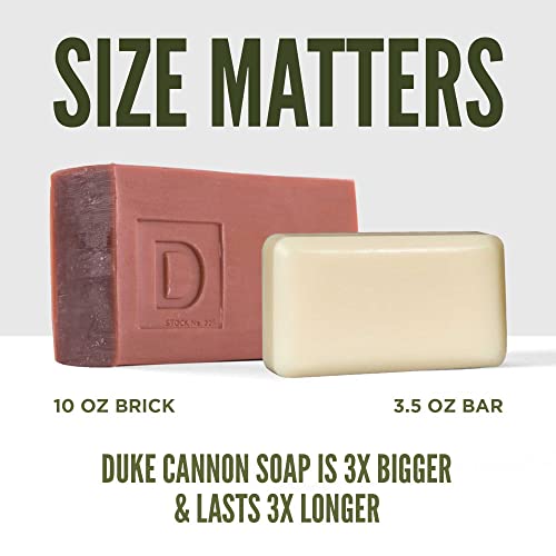 Duke Cannon Supply Co. Big Ass Brick of Soap Bar for Men Holiday Edition Rudolph's Much Deserved Night Cap (Toasted Cinnamon&Leather)Multi-Pack- Superior Grade, Extra Large, Paraben-free 10 oz(3 Pack)