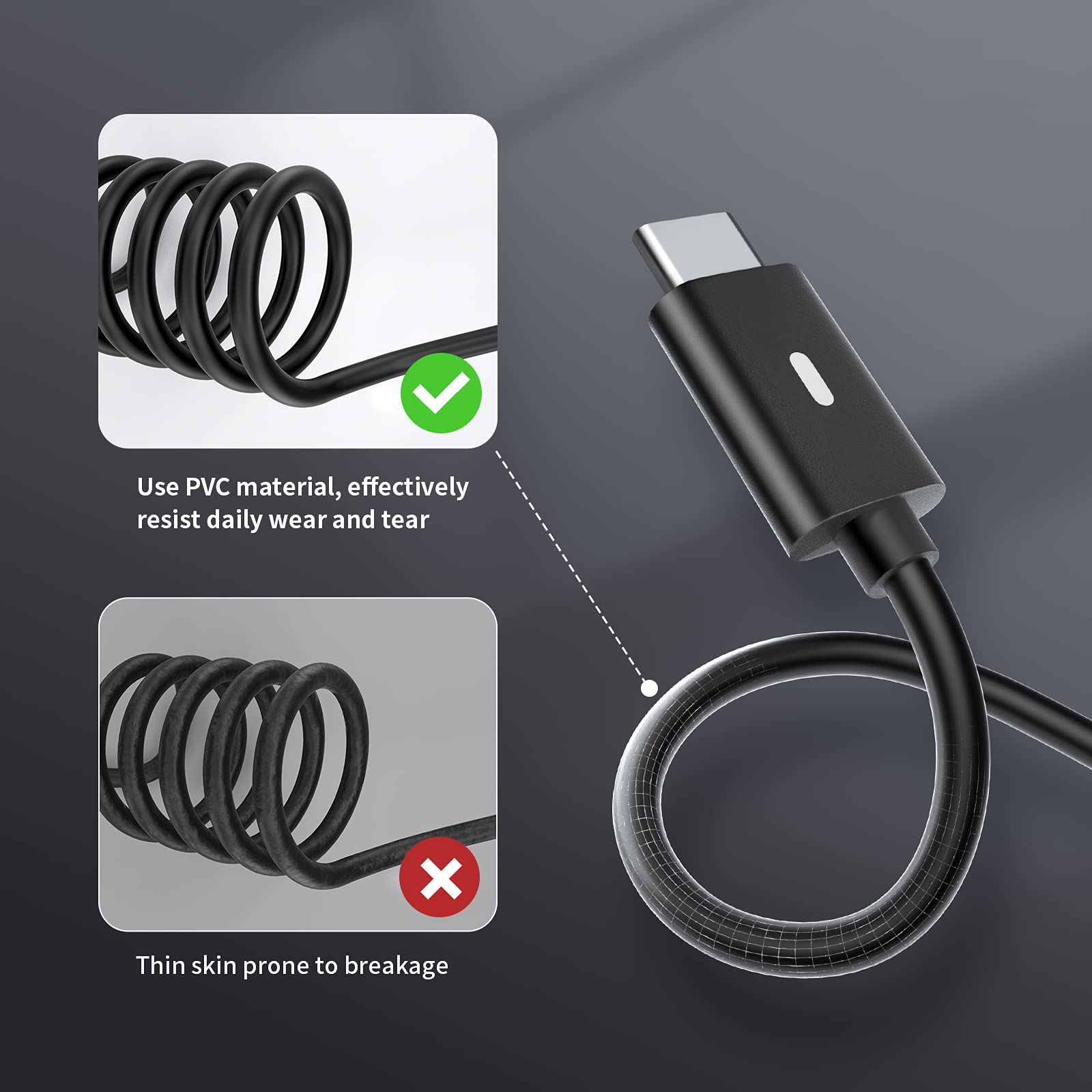 USB C Cable PD 4.5 x 3.0mm Male to DC Female 12V 19V 20V Adapter, USB-C to 4.5x3.0mm 100w 19.5V Adapter Made fit for Dell Inspiron Vostro Laptop Series