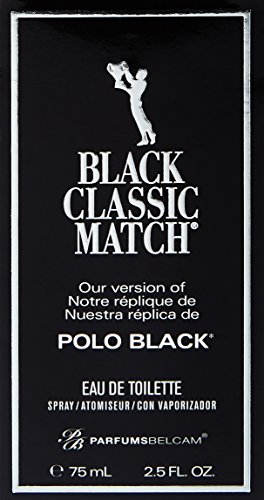 PB ParfumsBelcam Black Classic Match our Version of Polo Black EDT, 2.5 Fl Oz, Woody