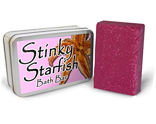 Gears Out Stinky Starfish Bath Bar - Funny Starfish Design - Novelty Bath Soap for Women - Pink Soap - Handcrafted - Made in the USA