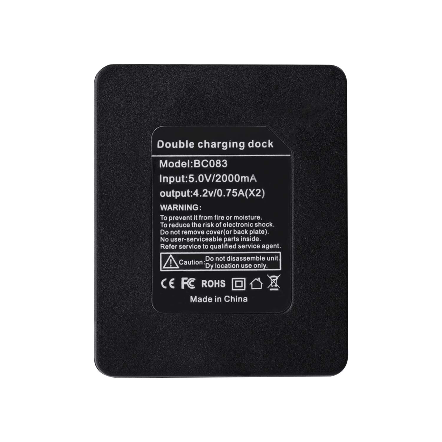CAMWORLD Action Camera Battery, 2 x 1050 Rechargeable Sport Camera Batteries Dual Charger Compatible with Action Camera ACT74A/X20C/X35