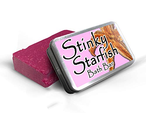 Gears Out Stinky Starfish Bath Bar - Funny Starfish Design - Novelty Bath Soap for Women - Pink Soap - Handcrafted - Made in the USA
