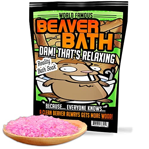 Beaver Bath Soak â Pink Bath Salts Luxury Bath Funny Girlfriend Gifts for Best Friends Funny Bath Products Sea Salts Funny Spa Gifts for Women Naughty Gag Gifts Bachelorette Party Favors