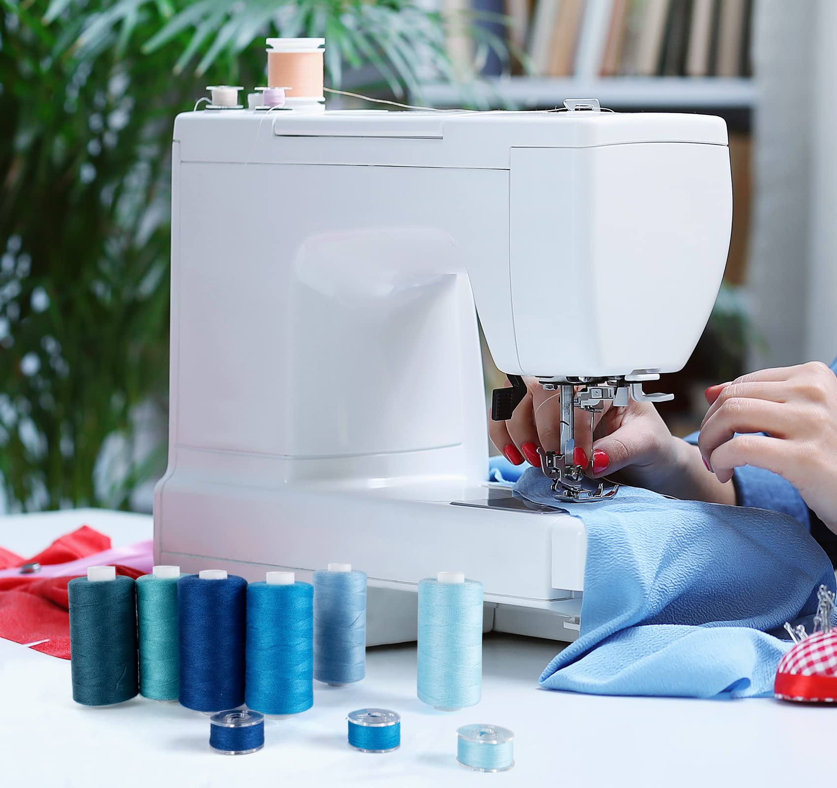 ilauke 700Yards Sewing Thread, 72Pcs Prewound Bobbins and Thread Spools per Polyester Sewing Thread Spools, 36Colors Machine Thread for Sewing Brother Singer Janome Machine with Sewing Supplies